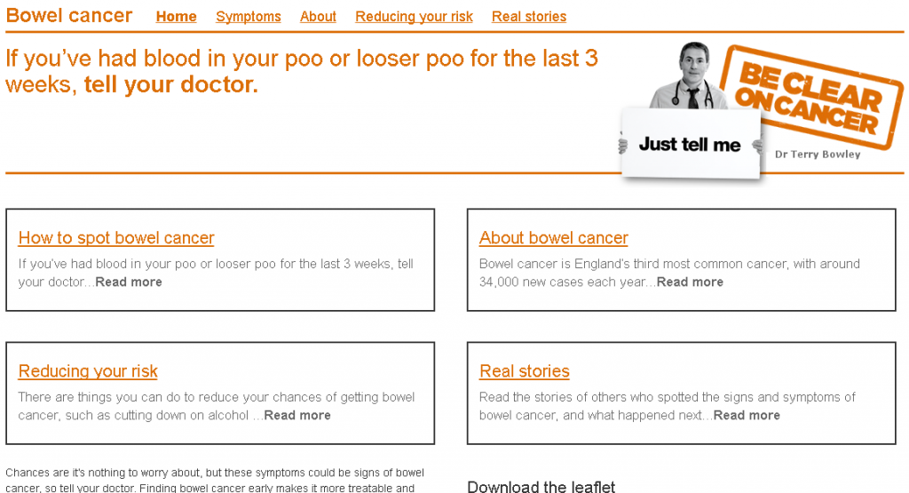 Health Matters: Bowel cancer prevention/detection toolkit – UK Health ...